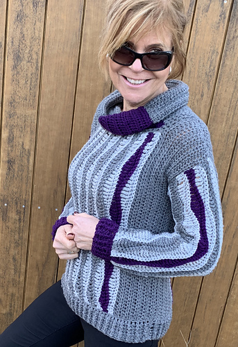 Ravelry: Vertical Waves Sweater pattern by CroJennifer