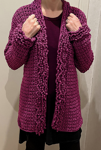 Ravelry: CURLY WURLY CARDI pattern by CroJennifer