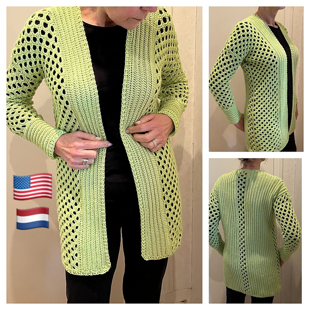 Ravelry: Holey Moley Cardi Pattern English USA & DUTCH pattern by ...
