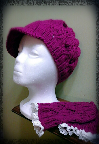 Ravelry: Lacy Hearts Newsboy pattern by Coreena Smith