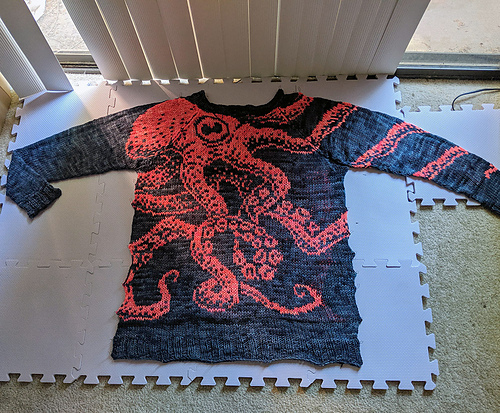 So nice, I did it twice. My second Embrace Octopus sweater. [FO] : r ...