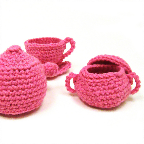 Ravelry: Tea Time Doll Tea Set pattern by Maria Stout