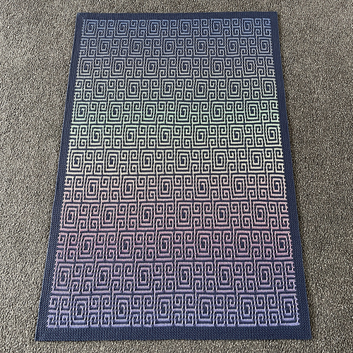 Ravelry: Mosaic Meander Blanket pattern by Melanie Payne