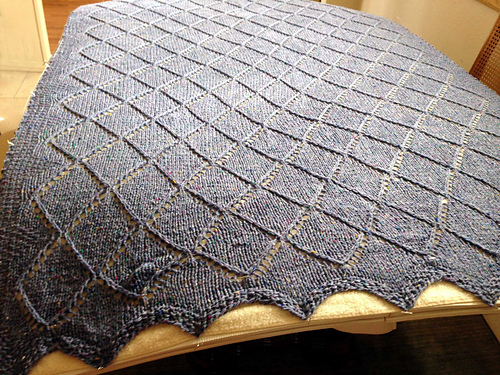 Ravelry: Raised Diamond Points Scarf, Shawl or Blanket pattern by Laura ...