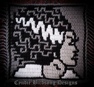 Ravelry: Classic Horror mosaic sq - Bride of Frankenstein pattern by ...