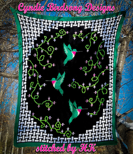 Ravelry: Happy Hummingbirds - overlay mosaic blanket pattern by Cyndie ...