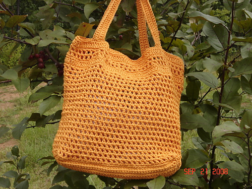 Ravelry: Rust Goes Green Market Bag pattern by Jill Chatelain