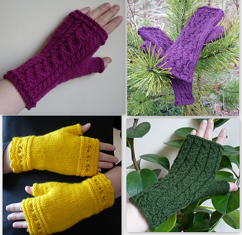 Ravelry: Worsted Weight Fingerless Mitts - patterns