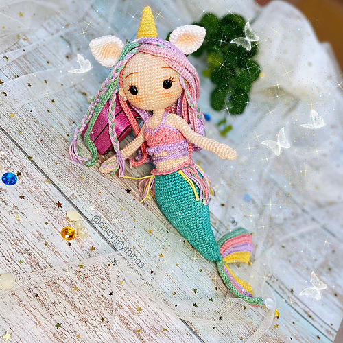 Ravelry: Rosie Mermaid Unicorn pattern by Daisytinythings