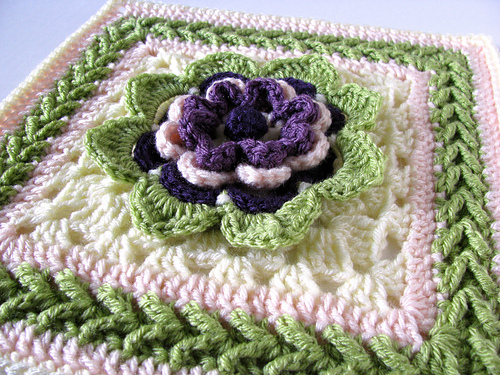 Ravelry: Spring Blossom 8" Granny Square pattern by Amber Schaaf