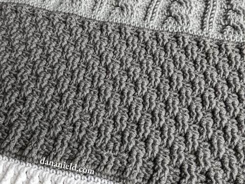 Ravelry: Woven Cables Panel Crochet Baby Blanket pattern by Dana Nield