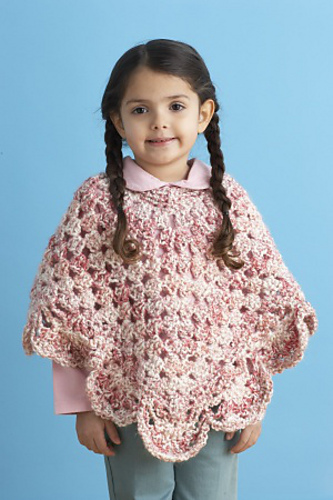 Ravelry: Endearing Girl's Poncho pattern by Lion Brand Yarn