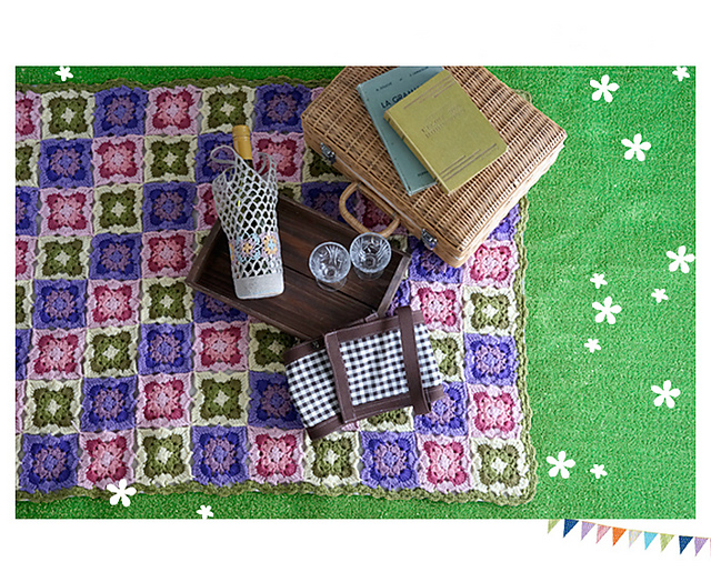 Ravelry: Happy Picnic Set (Picnic Sheet) pattern by Pierrot (Gosyo Co ...