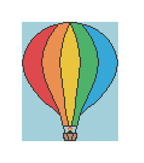 Ravelry: c2c rainbow hot air balloon pattern by YellowParty (Daniëlle ...