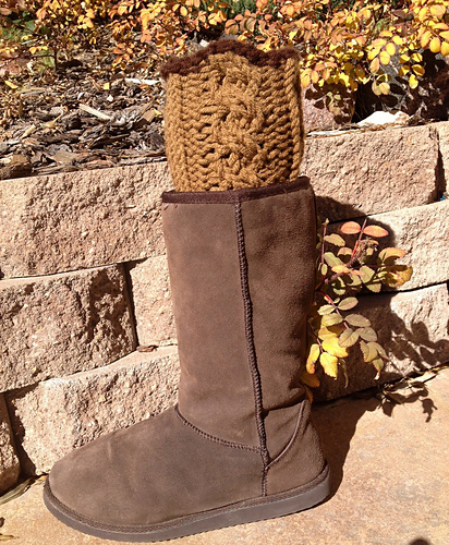 Ravelry: Simple Cabled Boot Toppers pattern by Dayna Scoles