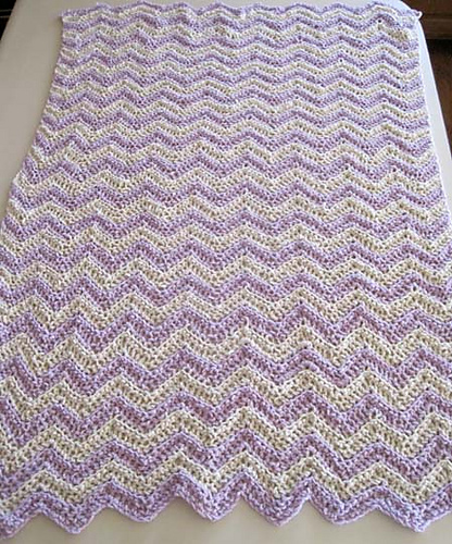 Ravelry: dbkn5's Cotton Chenille Ripple Baby Blanket