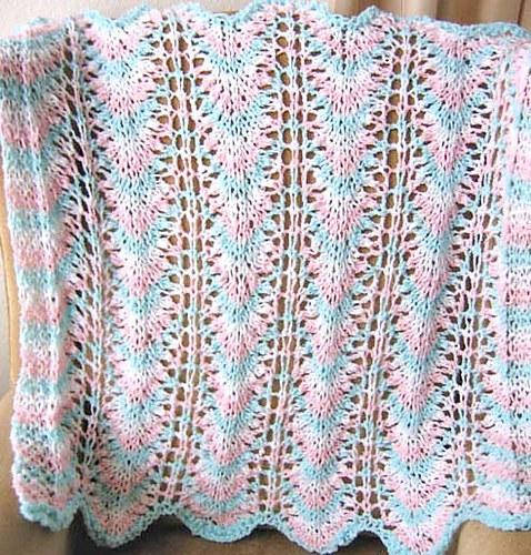 Ravelry: Rippling Waves Baby Blanket pattern by Kathy North