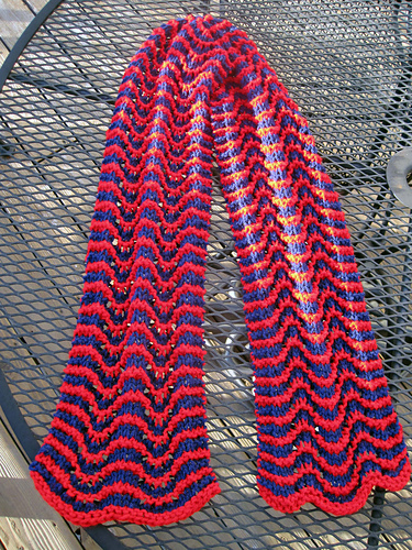Ravelry: Wooly Wave Scarf pattern by Kathy North