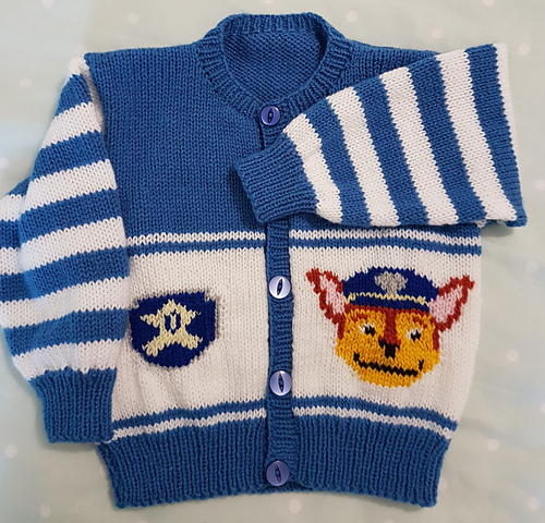 Ravelry: Paw Patrol cardigan pattern by Cheryl Daley