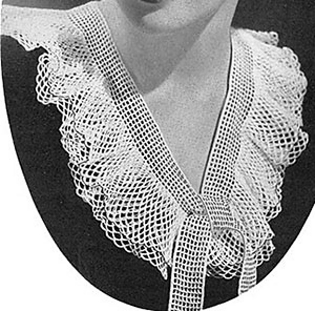 Ravelry: V Neck Double Frill Collar #259 pattern by The Spool Cotton ...