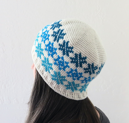 Ravelry: Falling Snowflakes Beanie pattern by Deja Joy