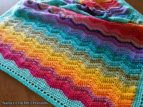 Ravelry: Nana's "Simple Ripple" Blanket & Border pattern by D Maunz