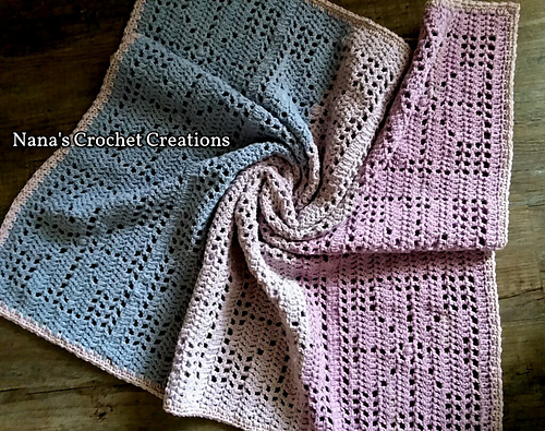 Ravelry: Nana's "Summer Flowers" Filet Crochet Blanket pattern by D Maunz