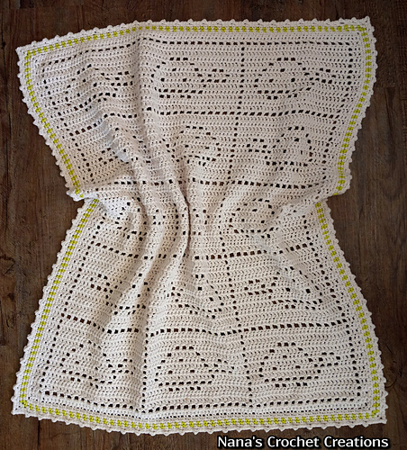 Ravelry: "Tiny The Turtle" Filet Crochet Baby Blanket pattern by D Maunz