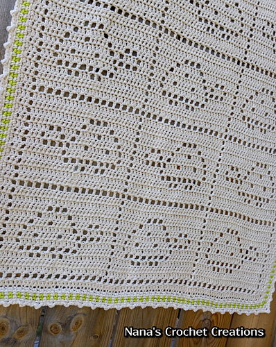 Ravelry: "Tiny The Turtle" Filet Crochet Baby Blanket pattern by D Maunz