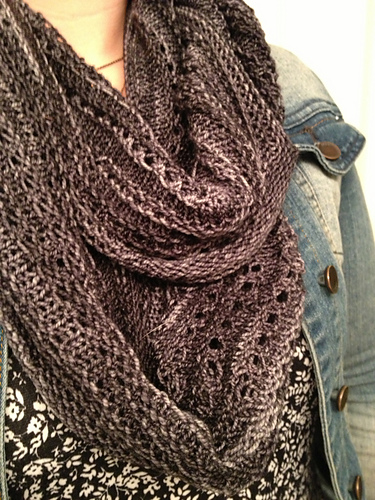Ravelry: Falling Eyelet Cowl pattern by Aja Morris