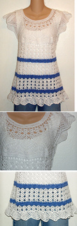 Ravelry: White Shell Tunic Cotton Top pattern by Diane Langan