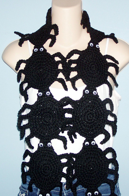 Ravelry: Black Spider Scarf pattern by Diane Langan
