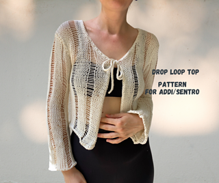 Ravelry: DROP LOOP top on Addi/Sentro pattern by Dilyana Marinova