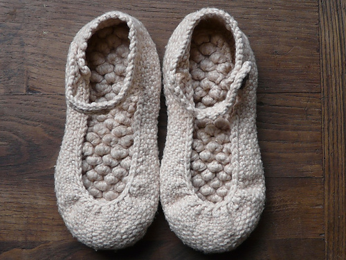 Ravelry: Bobble Ballerina Slippers pattern by Lucy Hulett
