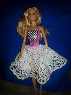 Ravelry: Lacy Crocheted Pineapple Barbie Skirt pattern by Brenda Nash