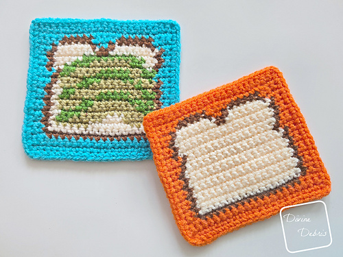 Ravelry: Avocado Toast and Bread Squares pattern by Divine Debris