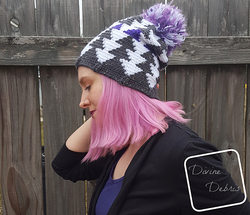 Ravelry: Trixie Triangles Hat pattern by Divine Debris