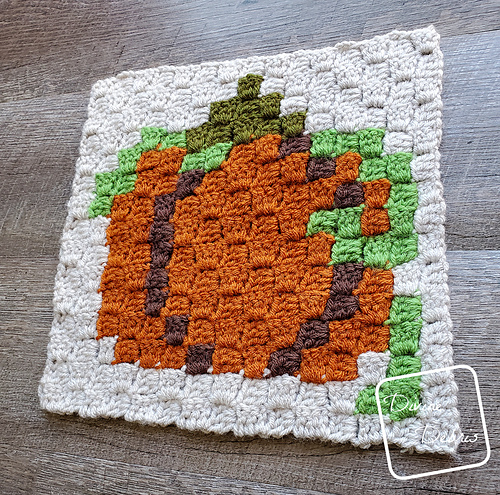 Ravelry: C2C Fall Pumpkin Afghan Square pattern by Divine Debris