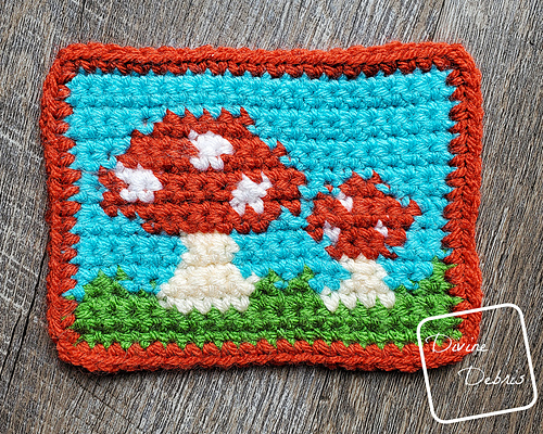 Ravelry: Cute Mushrooms Mug Rug pattern by Divine Debris