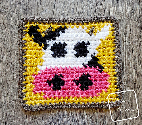 Ravelry: Cute Cow Coaster pattern by Divine Debris