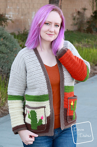 Ravelry: Cool Cactus Landscape Cardigan pattern by Divine Debris