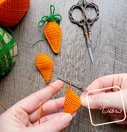 Ravelry: Stuffed Carrot Earrings pattern by Divine Debris