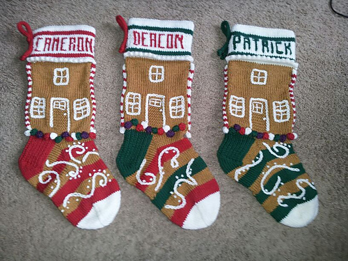 Ravelry: Gingerbread House Stocking pattern by Phyll Lagerman