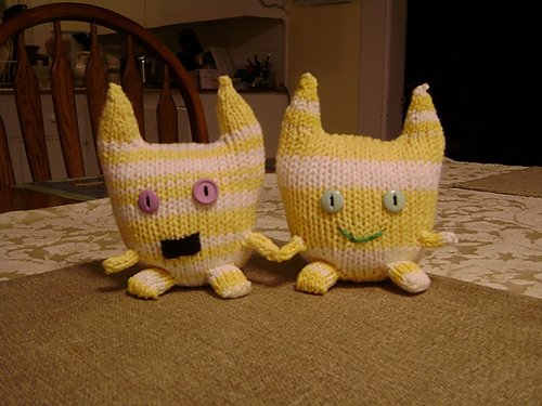 Ravelry: Stripey Scrappy Monster pattern by Len Woodman