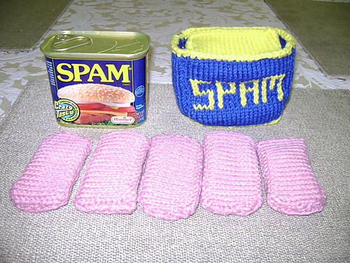Ravelry: Knitted SPAM pattern by Len Woodman