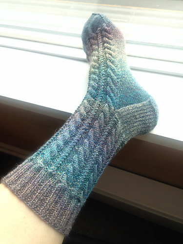 Ravelry: Aran Twist Socks pattern by O/C Knitiot - Deby Lake