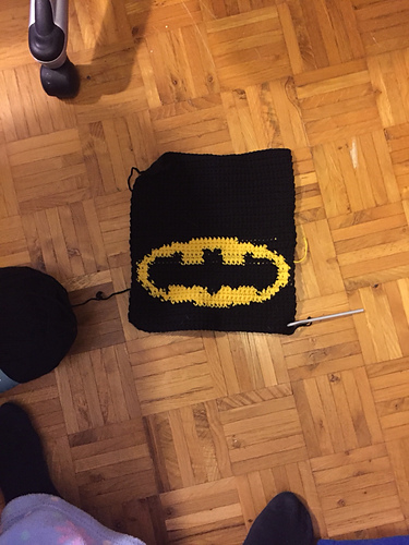 Ravelry: Batman Scarf and Beanie pattern by Justine Vo