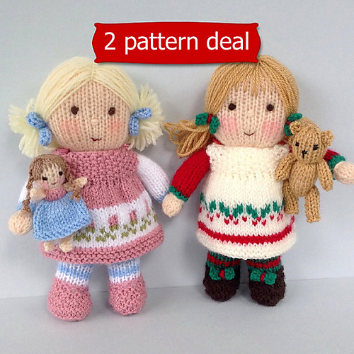Ravelry: Dollytime - Dolly Rose and Holly Berry - patterns