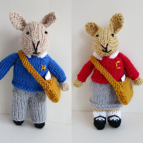 Ravelry: Back to School Bunnies pattern by Wendy Phillips