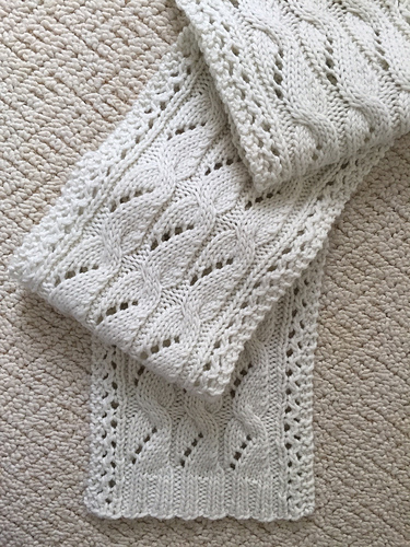Ravelry: The Phoebe Lacy Cabled Scarf pattern by Donna Brooks